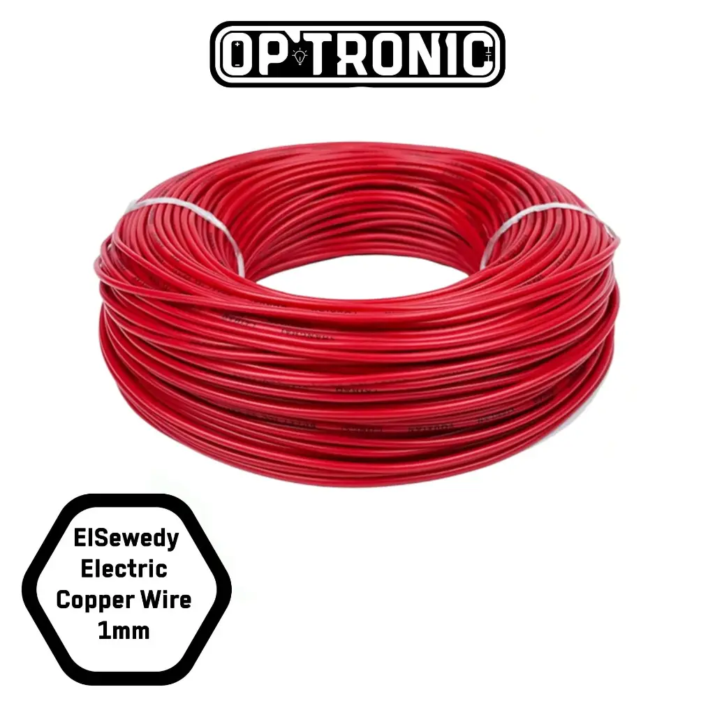 El Sewedy Electric Copper Wire 1mm ( 1Meter) Red | OP-Tronic