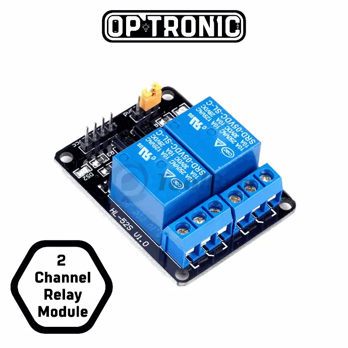 Relay Module 2 Channel – 12Vdc | OP-Tronic