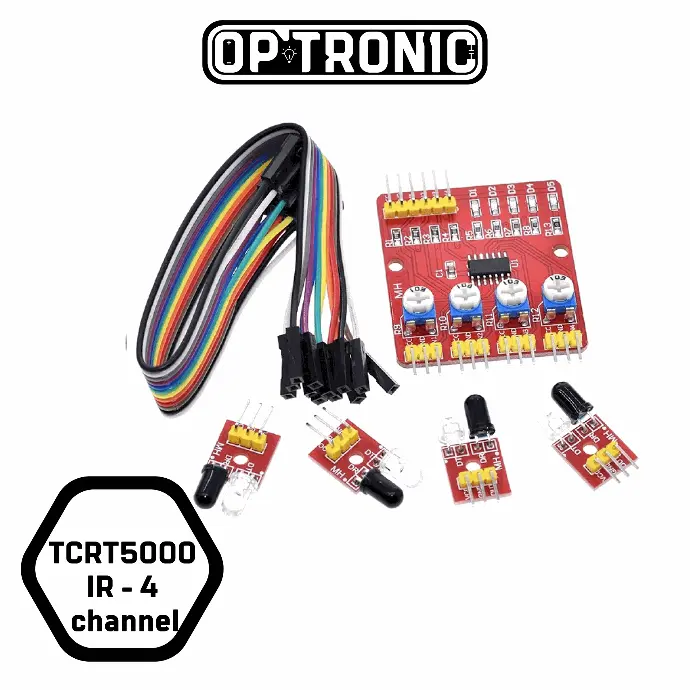 Line Follower Module 4 -Way Infrared Tracing Sensor | OP-Tronic