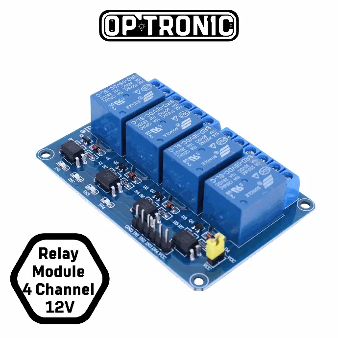 Relay Module 4 Channel 12V | OP-Tronic