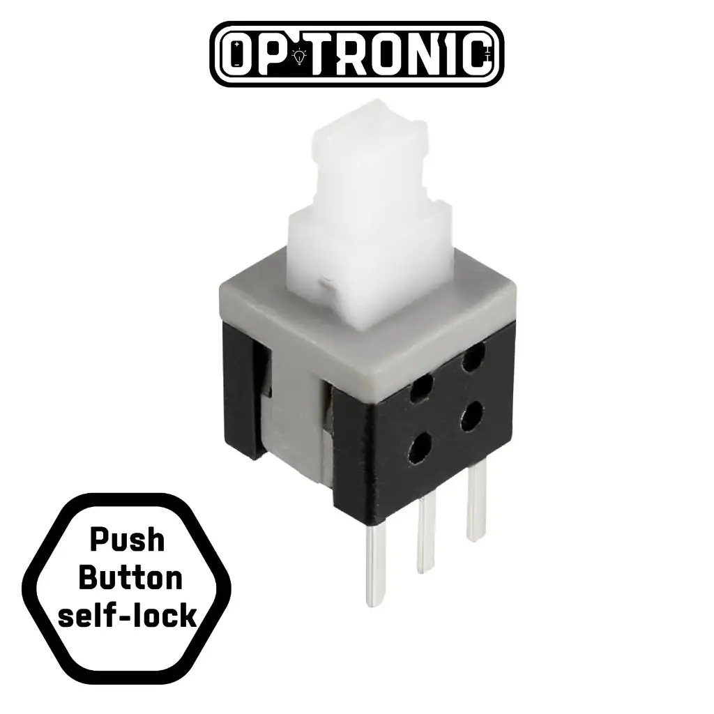 Push Button 3 Pins Self-lock 8x8mm | OP-Tronic