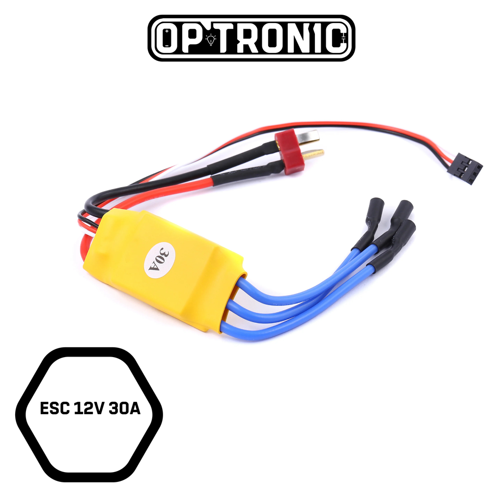 ESC 12V 30A High-Power Brushless Motor Speed Controller 3-phase | OP-Tronic